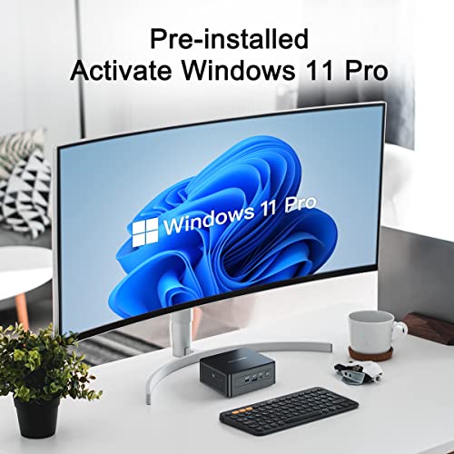 GEEKOM Mini PC, Mini IT8 Intel i5-8259U Mini Desktop Computers 16GB RAM 512GB PCIe SSD, Windows 11 Pro Mini Computer/Dual-Channel DDR4/HDMI2.0 4K UHD/Dual WiFi/BT/USB 3.2/VESA for Home/Office