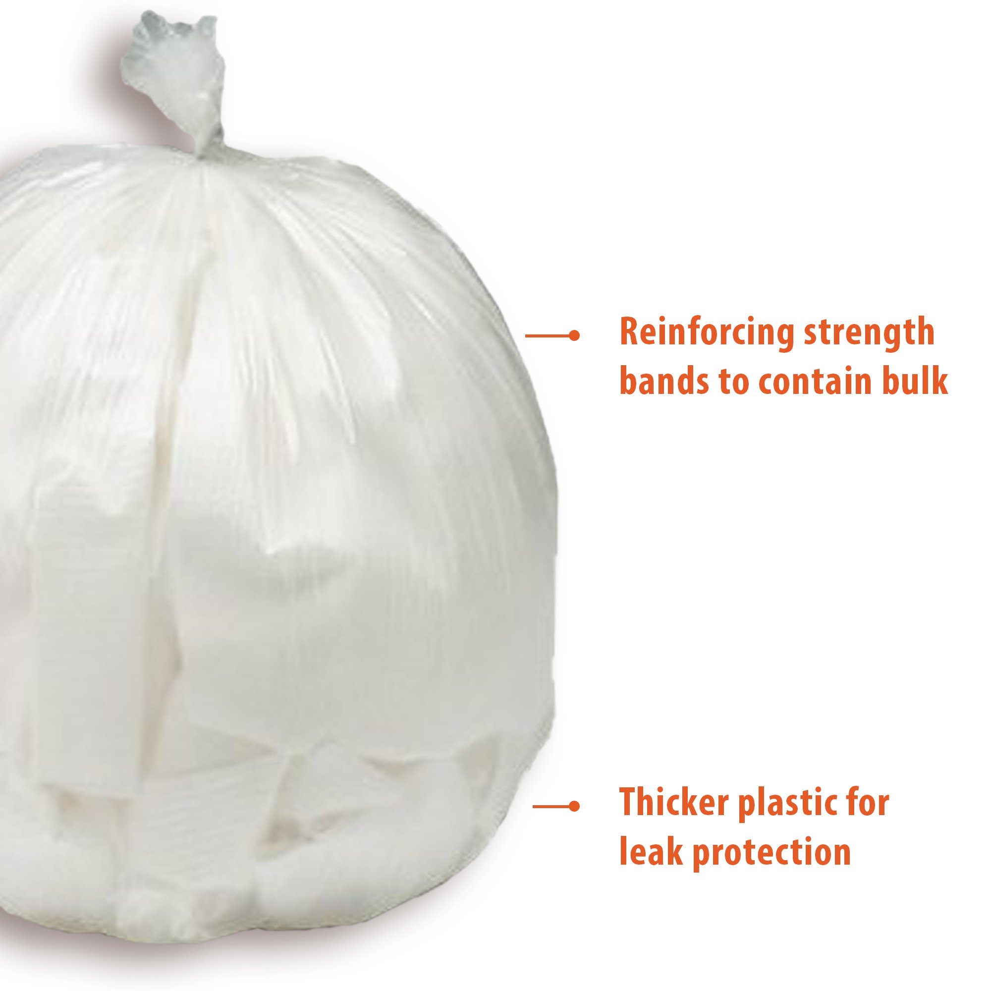 iTouchless Small/Medium Trash Bags, Fits 2 Gal, 3 Gal, 4 Gal, 5 Gal, and 6 Gallon Garbage Cans, Strong Bathroom Kitchen Bin Liners, for Rubbish Recycling Compost in the Home, Office, Clear, 50 Count