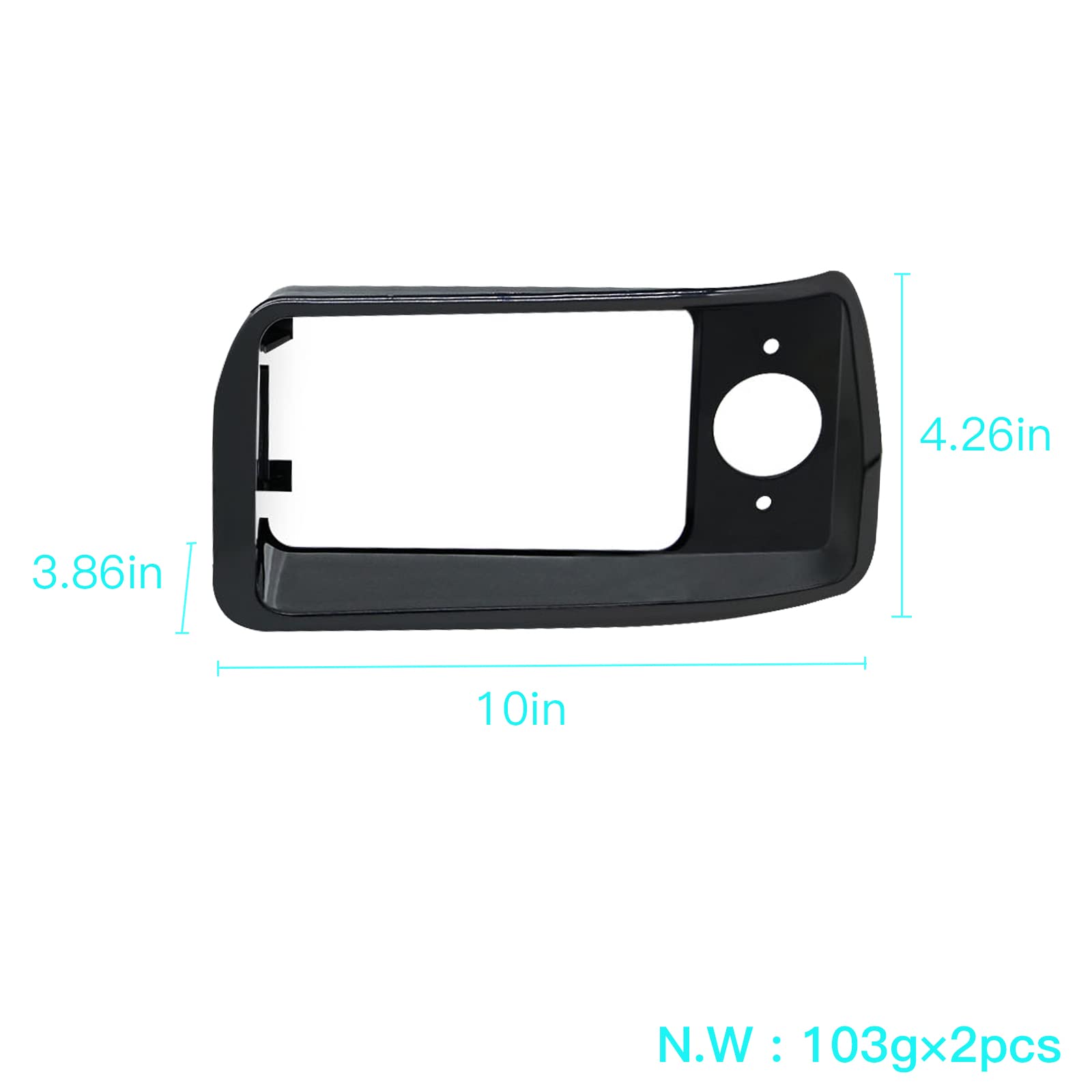 DIYOLFALL Black Headlight Bezels for Club Car DS Golf Cart 1993-up,Replacement Passenger Driver 1016880+Pass 1016879