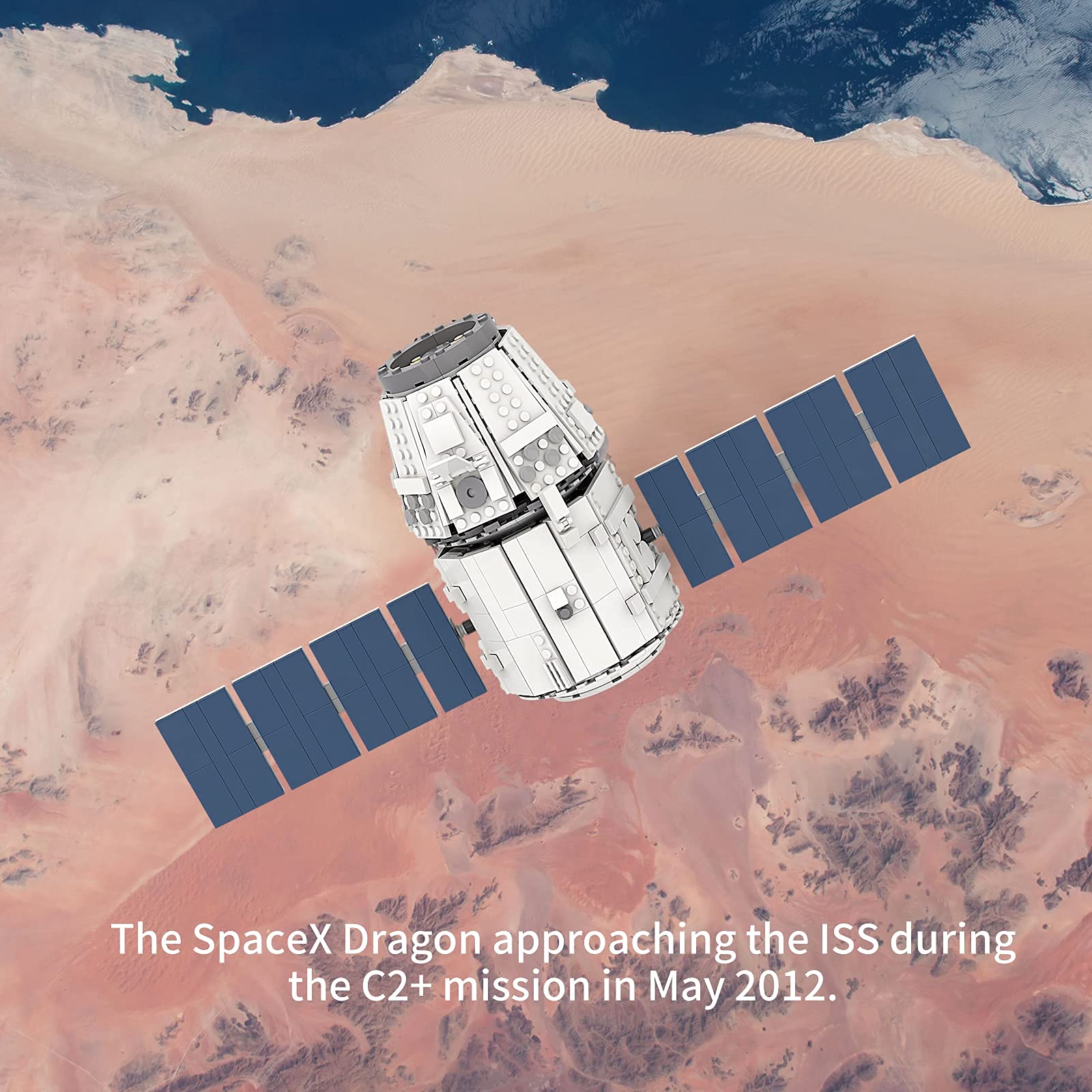 NASA SpaceX Dragon Building Kit for Ages 6+,Unmanned Resupply Spcaecraft Model Kit, Cargo Dragon Creative NASA Building Toys (816 PCS)