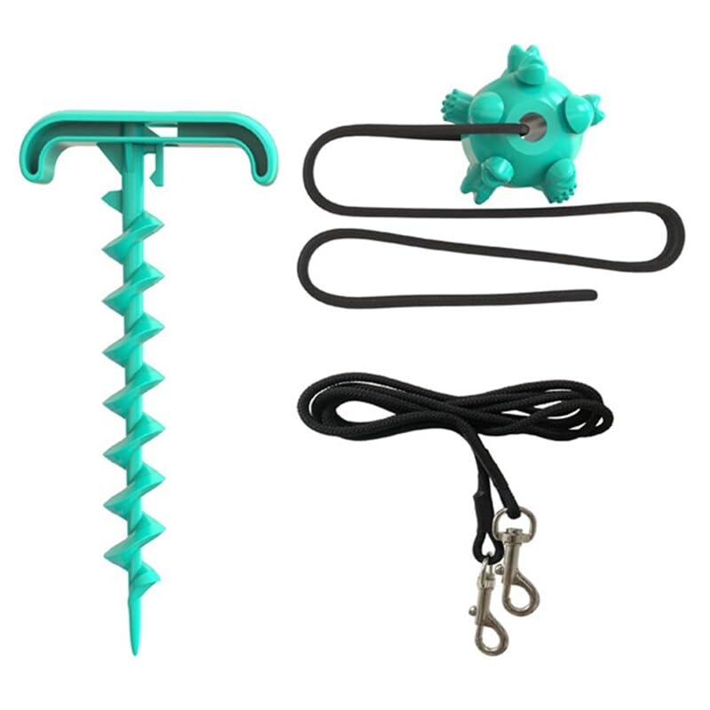 Kapmore Funny Self-Playing Dog Tug Toy with Teething Chew Stake for Puppy Yard