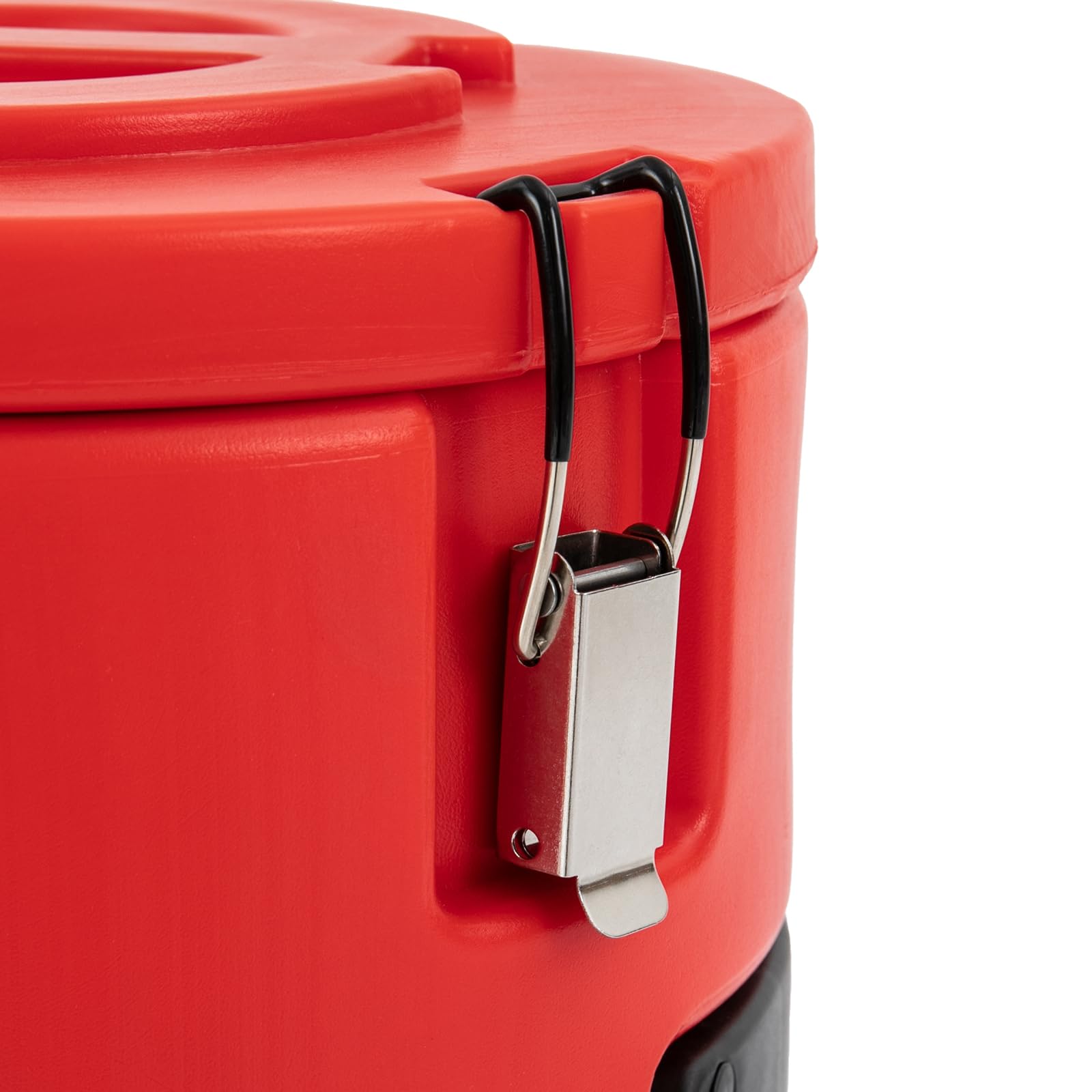 HAPPCUCOE 20L/21.1Qt Insulated Soup Container, Commercial Soup Container for Hot Or Cold Food Storage, Insulated Bucket for Kitchens, Restaurants (Red)