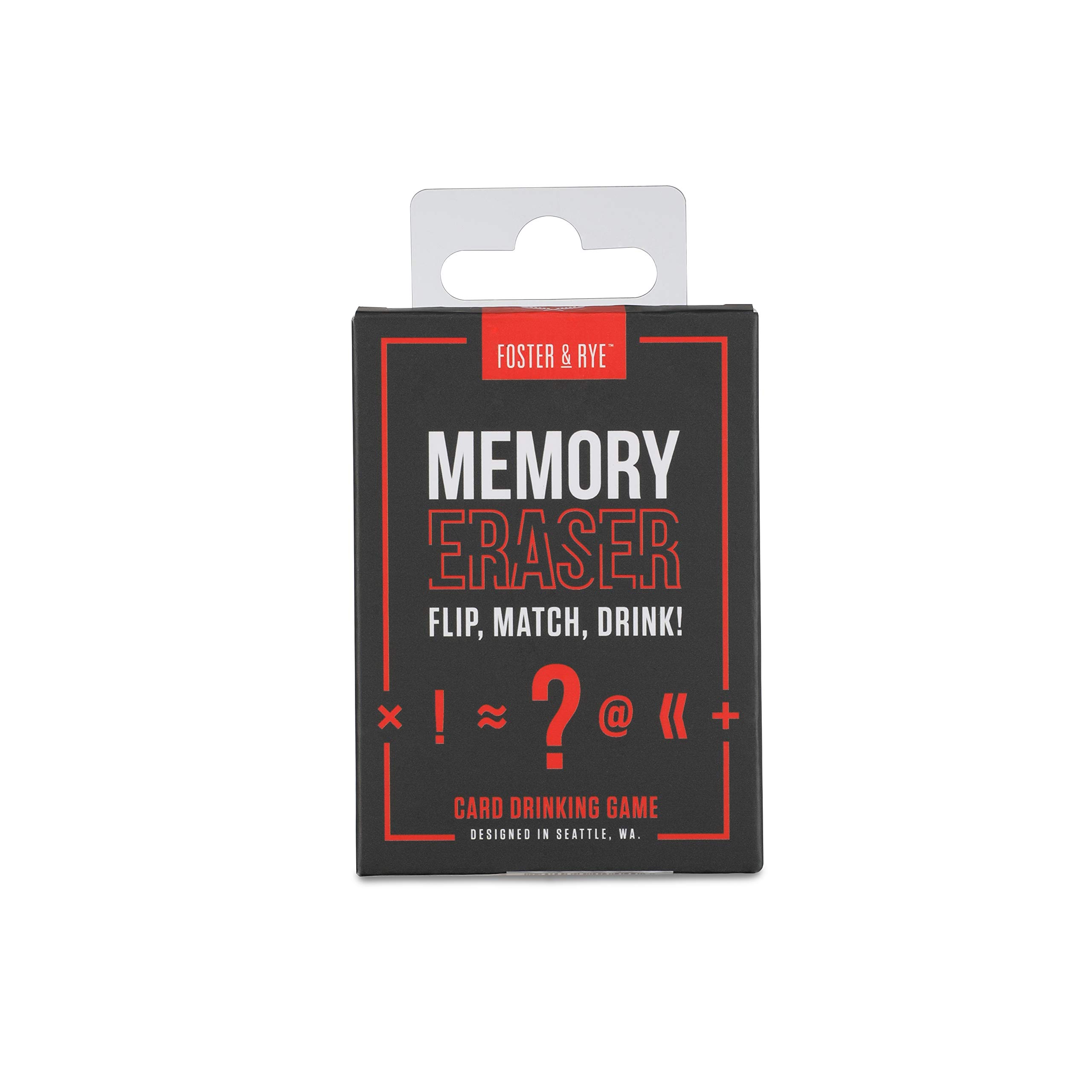 Foster & Rye Memory Eraser - Card Matching Adult Drinking Games for Adults Only - Board Games for Drinking