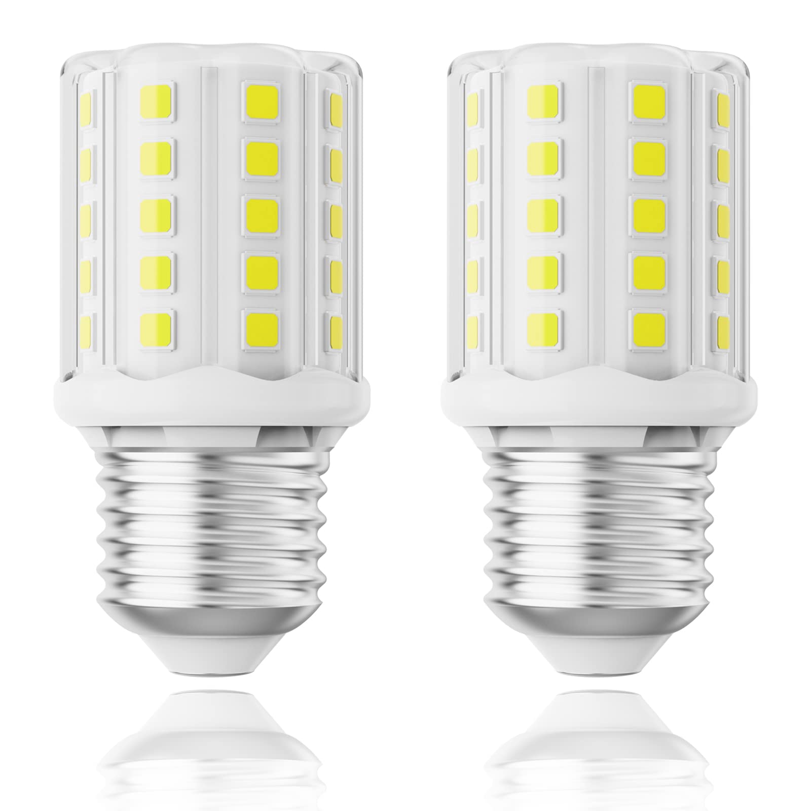 DKJWDK LED Refrigerator Light Bulb 5W 40 Watt Equivalent Freezer Light Bulbs E26 Base Fridge Light Bulb Energy Saving A15 Appliance Bulbs 120V Daylight White 6000K 600LM, 2 Pack