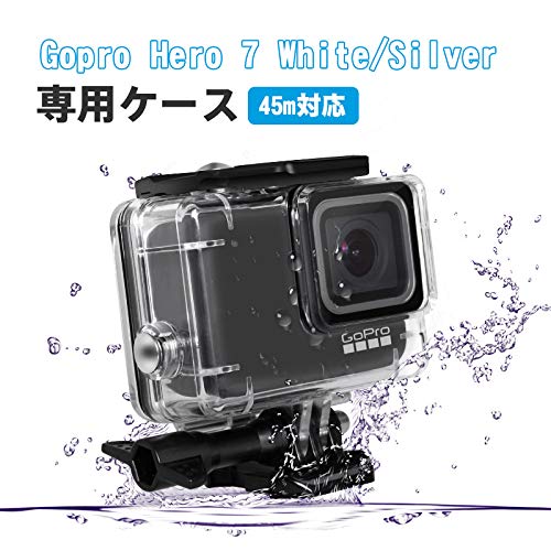 DECADE Waterproof Case Compatible with GoPro HERO7 Silver/White,45 Meters Dive Housing Shell with Bracket Accessories