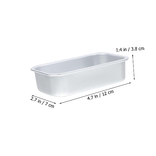 Hemoton 8pcs Aluminum Cake Pans Cupcake Baking Pan Non Stick Baking Sheet Loaf Baking Dish Stainless Steel Meatloaf Baking Pan Bread Baking Household Baking Plate Kitchen Supplies Toast