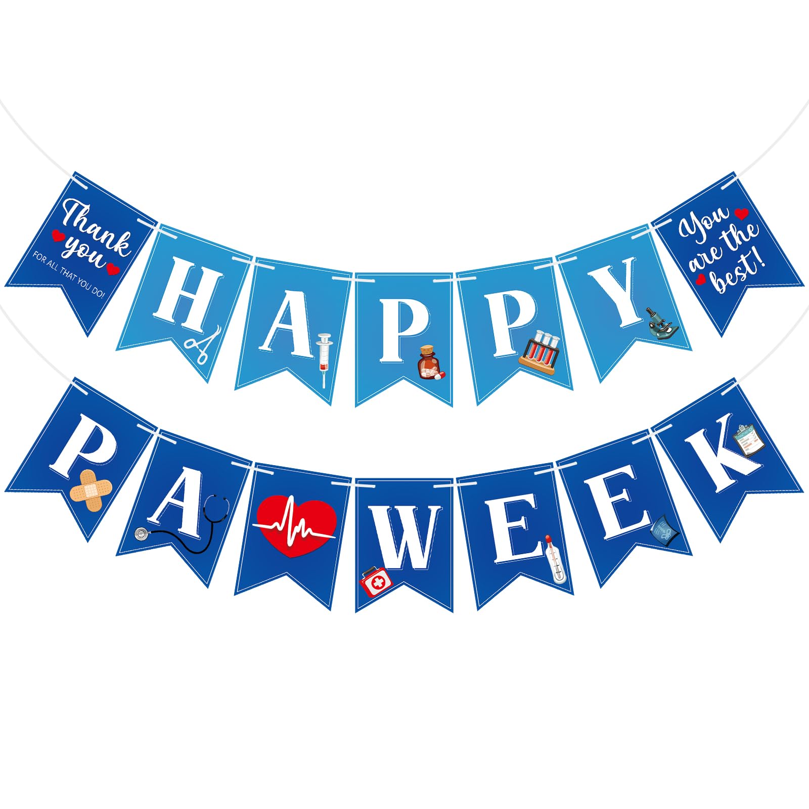 Happy PA Week Banner, Physician Assistant Appreciation Week Party Decor, Physician Assistant Week Party Decorations (Pre-strung)