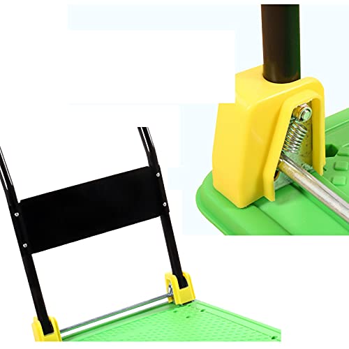 Generic Cart Foldable Platform Truck Plastic Deck Metal Handle Folding Push Cart for Moving Silent Wheels Trolley Fit Outdoor Indoor Transport Platform Truck Cart (Size : White-Mute)