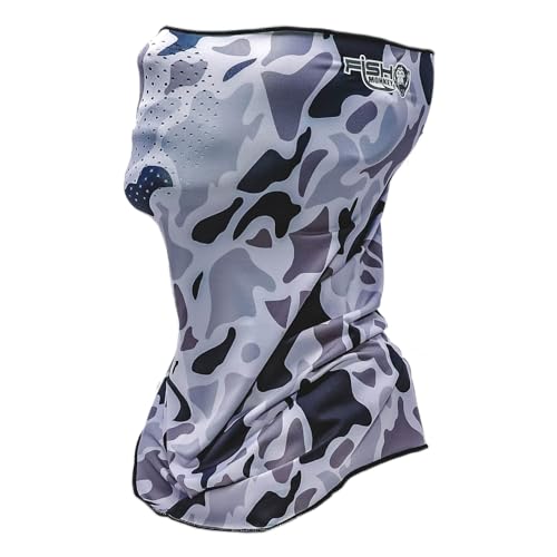 Fish Monkey Performance Face Guards Grey Water Camo
