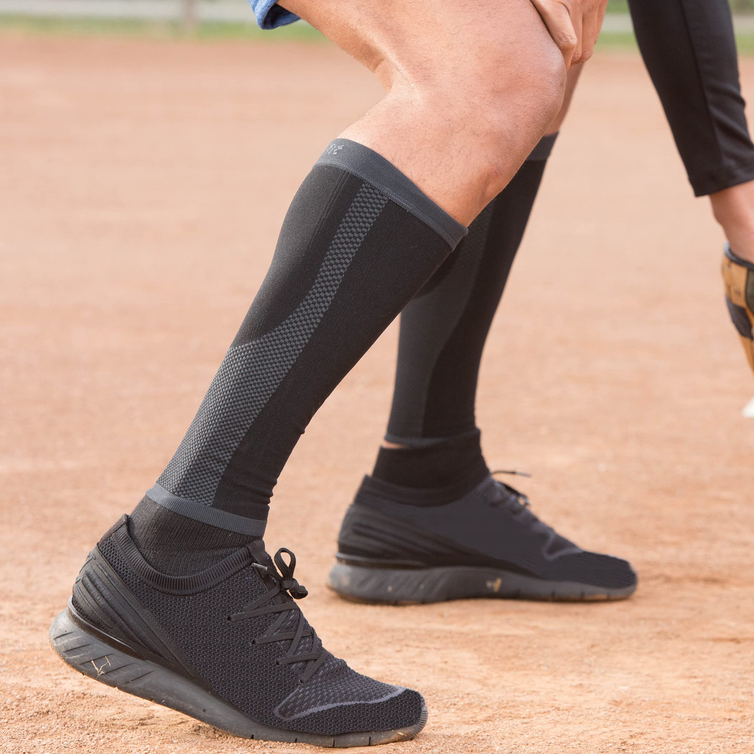 Copper Fit Calf Compression Sleeves, Black, Large/X-Large