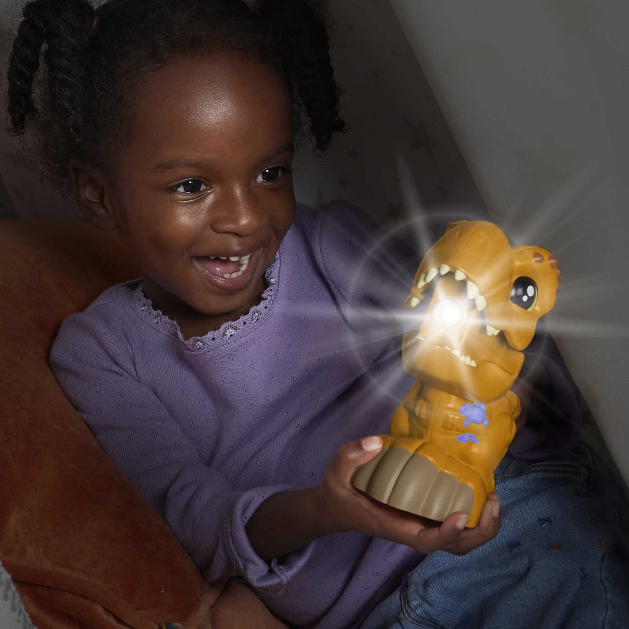 Fisher-Price Jurassic World Explorers Dinosaur Toy with Light and Sounds, Roarin’ T. Rex Light for Preschool Kids Age 3+ Years