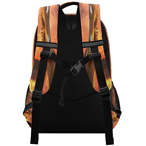 Kids Backpack Sunset Horse Bookbag Elementary School Bag for Boys Girls Travel Rucksack