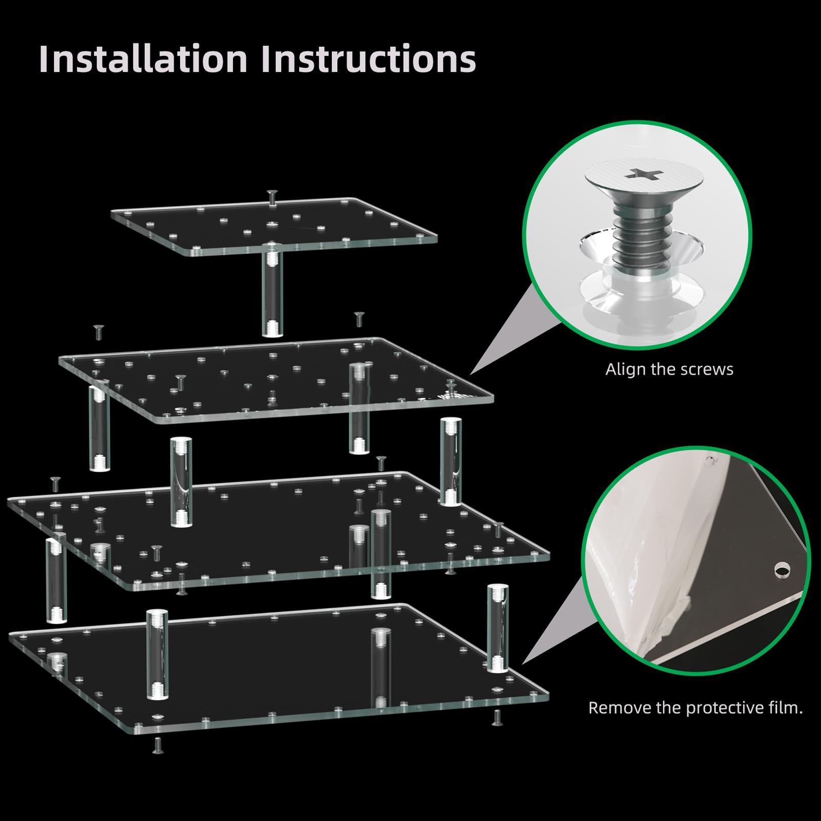 LUOBAO Acrylic Cake Pop Display Stand,Acrylic Lollipop Holder,3 Tier,for Displaying Sweets, Cake Pops, and Lollipops at Parties and Events