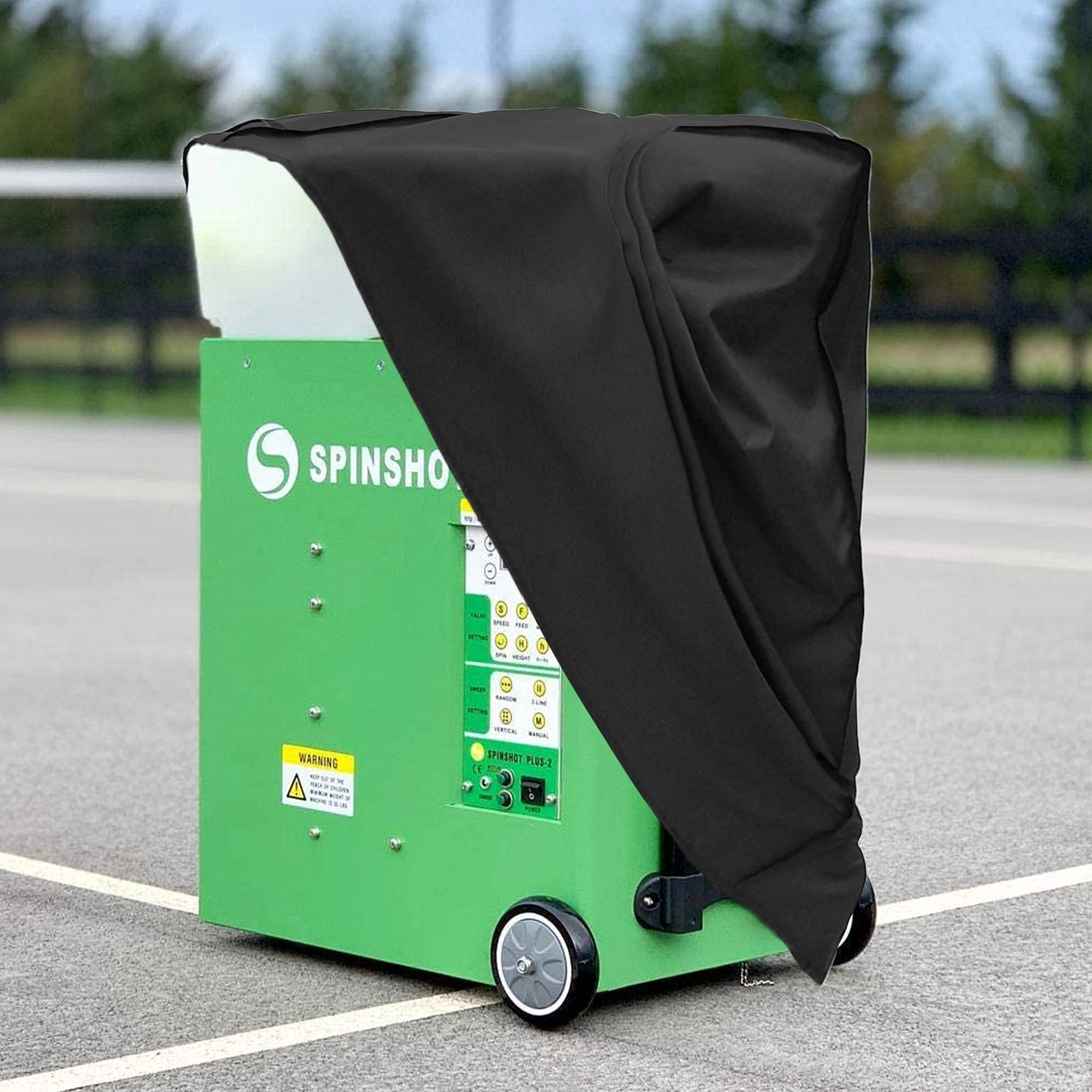 Deosk Tennis Ball Machine Cover Heavy Duty Waterproof Tennis Ball Machine Dust Cover with Bottom Adjustable Drawstring (ONIY Cover)