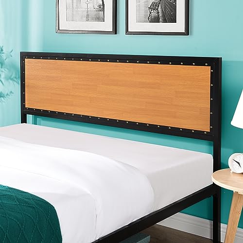 HAUSHECK Queen Size Platform Bed Frame, Industrial Stlye Metal Bed Frame w/Headboard & Footboard, Bedframe No Box Spring Needed for Kids, Teen, Adults, Strong Steel Slat Support Mattress Foundation