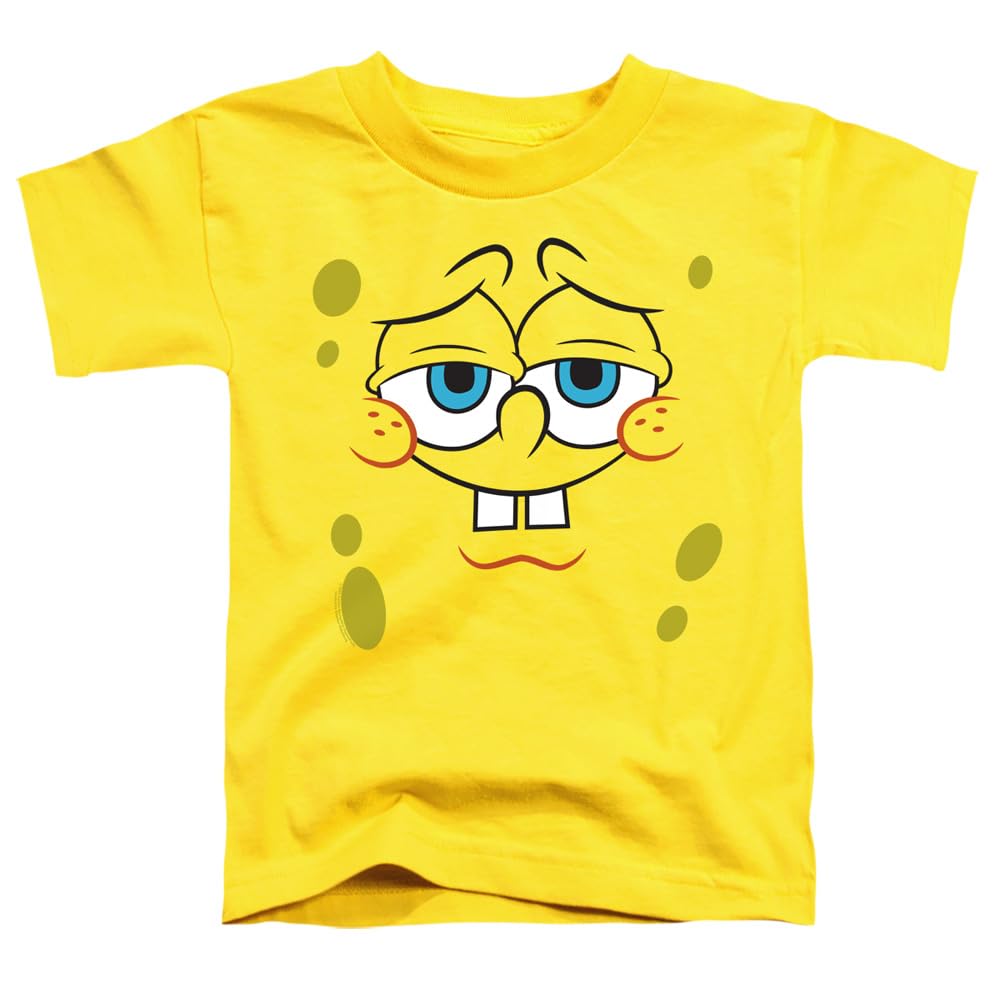 Popfunk Classic Spongebob Confident Face Unisex Toddler T Shirt, Yellow, 3