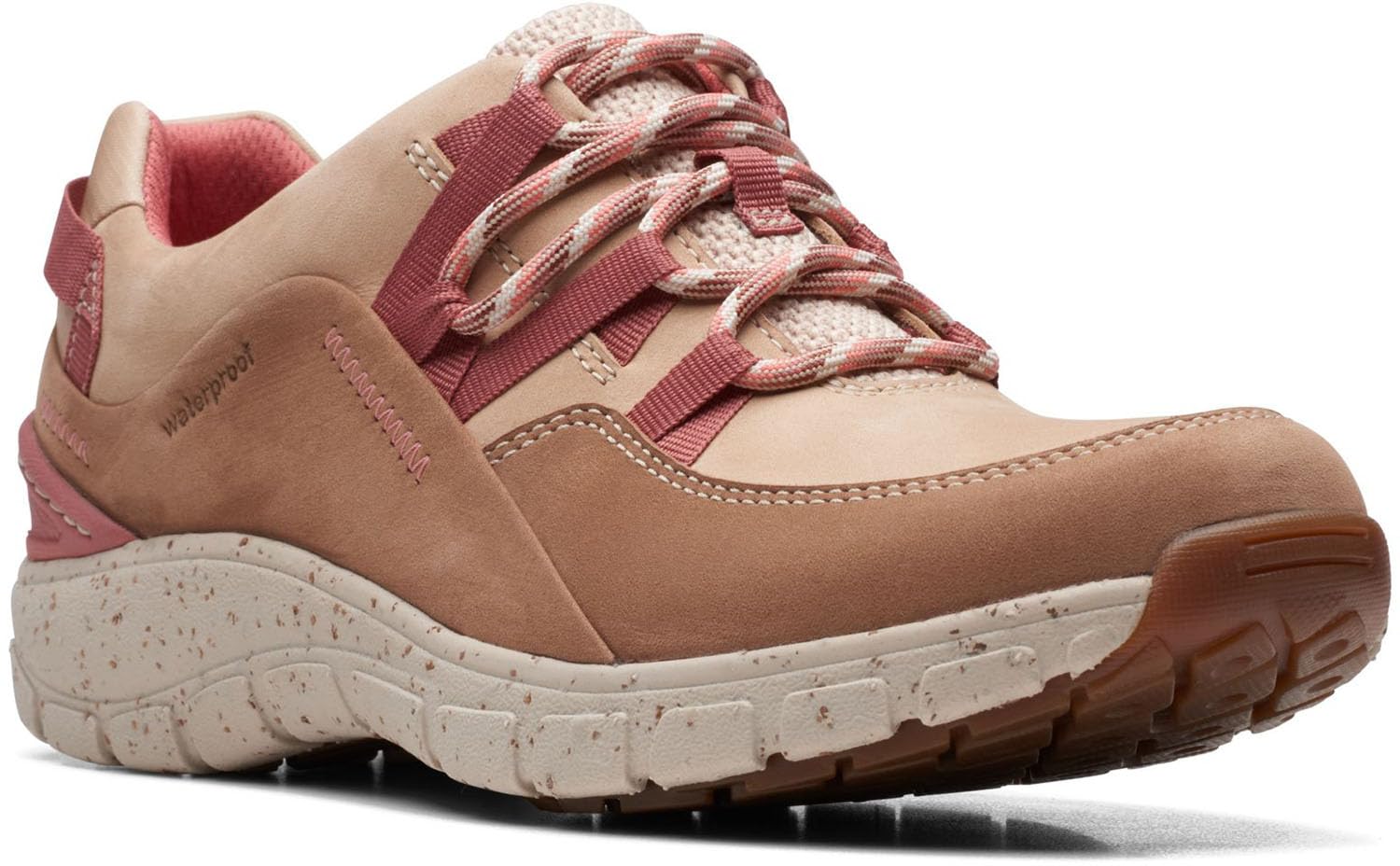Clarks Women's Wave Range AP Sneaker, Praline Combi, 7
