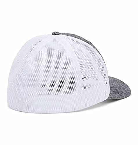Columbia Men's Rugged Outdoor Mesh Hat, Grill Heather/White/Tree Flag, L/XL