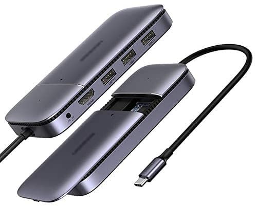 Feilx Ultra-Slim Data USB Hub for MacBook, Mac Pro, Mac Mini, iMac, Surface Pro, XPS, PC, Flash Drive, Mobile HDD