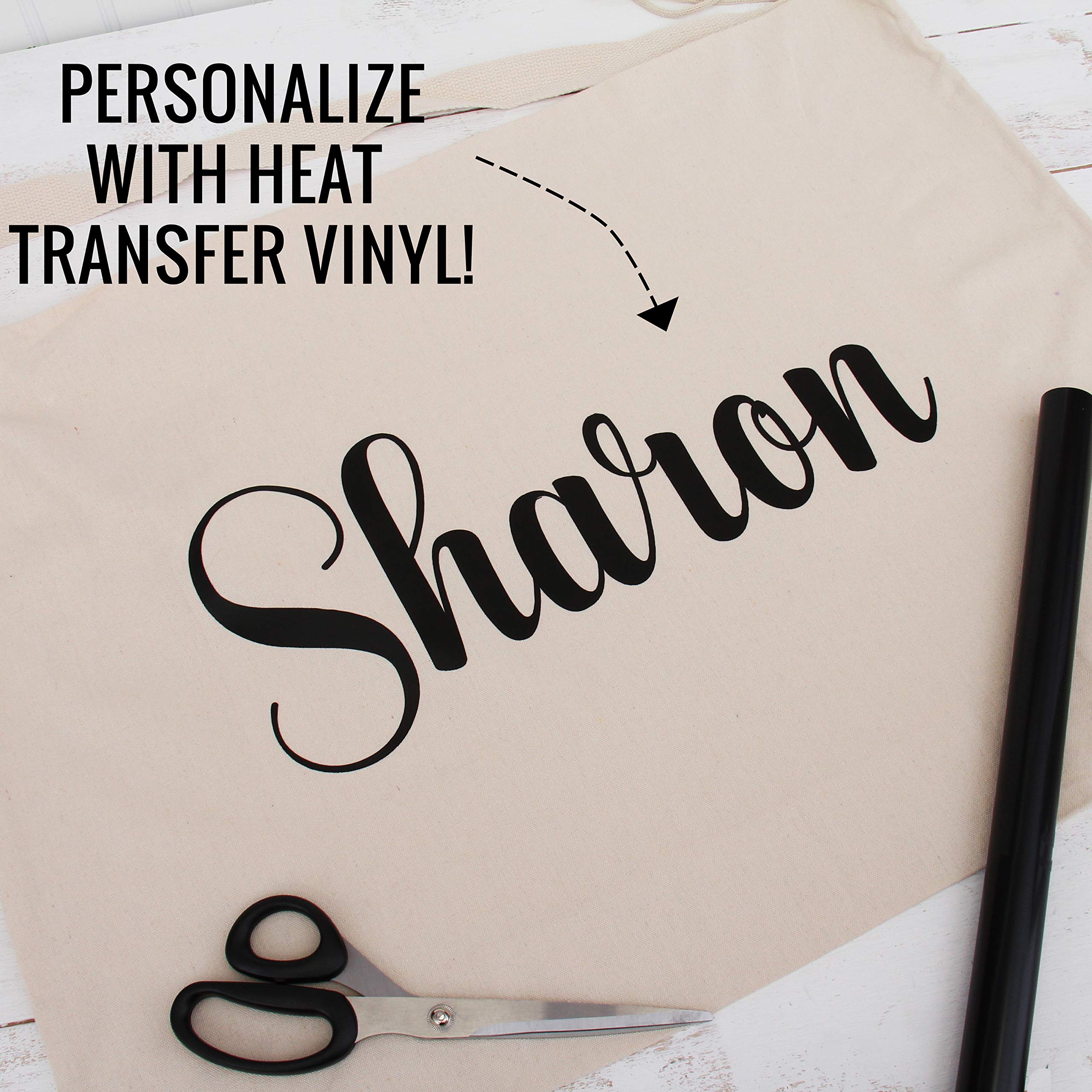 Personalized Laundry Bag Duffle Bag Jumbo Spacious 25โX35โ Drawstring 100% Sturdy Cotton Canvas with Strap for College Students Dorm Room Clothes Hamper Storage Washer | Personalized w/Pressed Vinyl