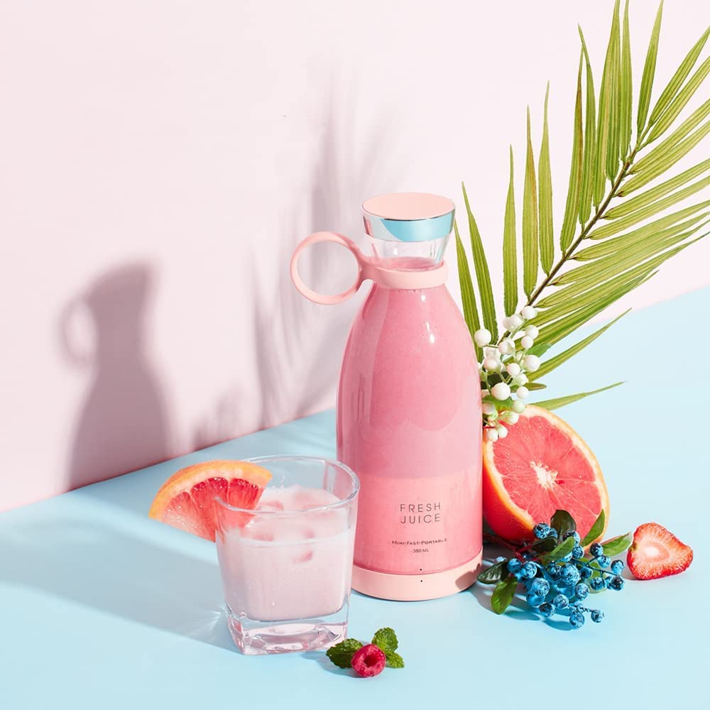 Freshjuice-Portable Mini Blender,Fresh Juice Mini Fast Portable Blender,Fresh Juice Blender (Pink)