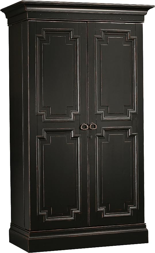 Howard Miller Murray Wine Cabinet/Bar, Heavily Distressed Wood