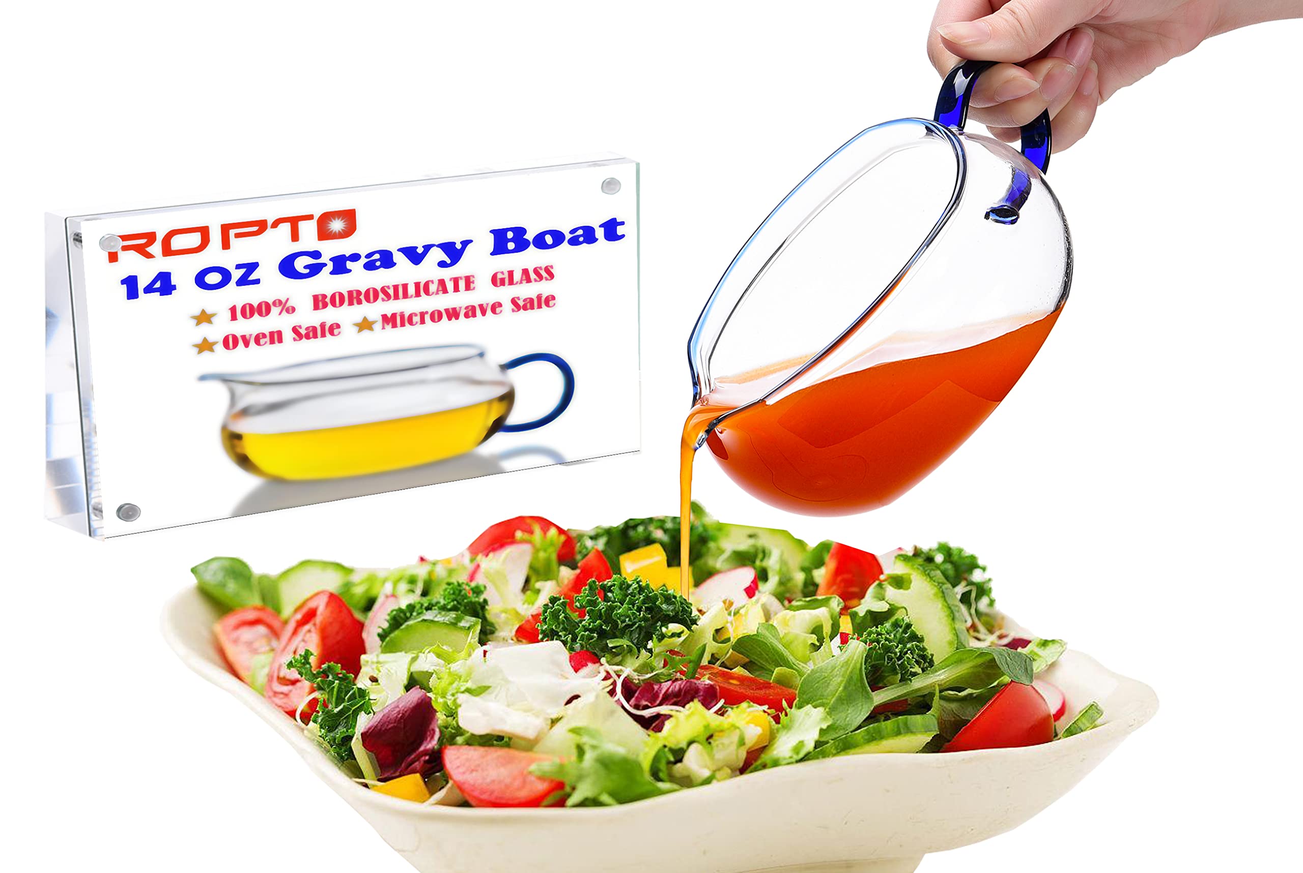 Gravy Boat 10 oz 300 ML Gravy Sauce Boat for Creamer Pitcher cream Jug Gravy Warmer Server,Dishwasher Microwave Oven Safe