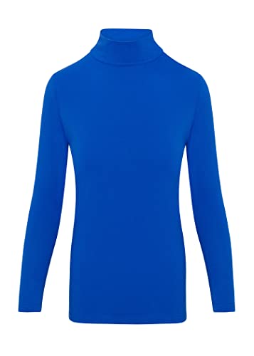 Natural Uniforms Women's Long Sleeve Mock Turtle-Neck T-Shirt Under Scrub (True Royal Blue, X-Large)