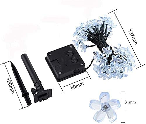 Newfly Solar Flower Strings Lights, Solar Christmas Fairy Lights 22 Ft 50 LED Plastic Flowers Solar Powered Christmas Light String,Solar Fairy Lights-Waterproof Home Garden Christmas Decor
