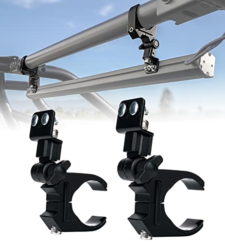 Lupar UTV Chase Lightbars C-Clamp Mounting Bracket Universal Fits 1.75" - 2 Inch Rollcage Bar Mount, Heavy-Duty Aluminum Brackets for Off-Road RZR - 2 Pack