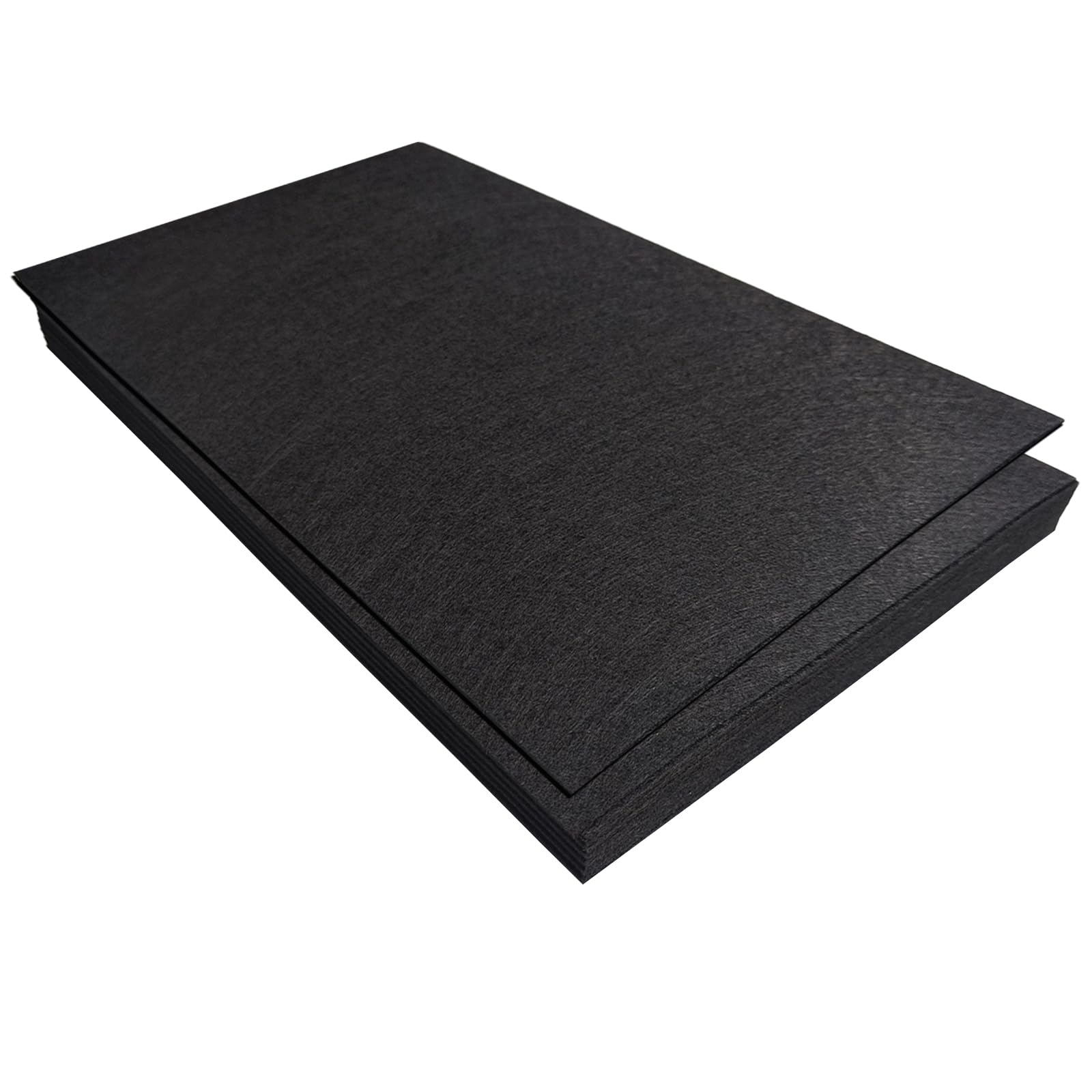 Jtnohx Felt for Crafts, 16 Pcs Felt Fabric, 7"Ă11.3" Stiff Felt Sheets, Craft Felt Square for Sewing (Black)
