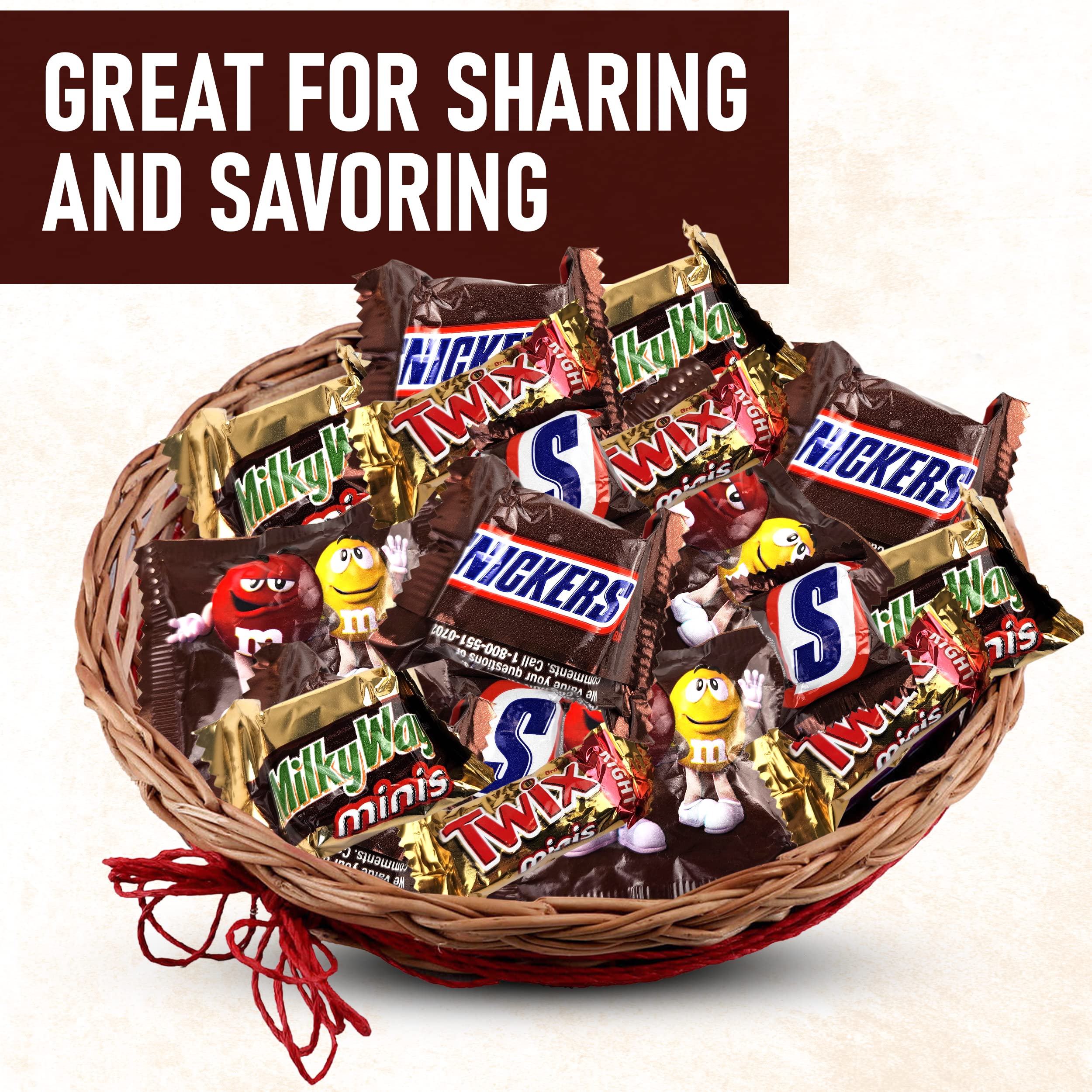 Chocolate Variety Pack β 5 lb Bulk Candy β Stunning Snacks Variety Pack β Bulk Candy Individually Wrapped β M&M's, Twix, MilkyWay and KitKat chocolate bars.
