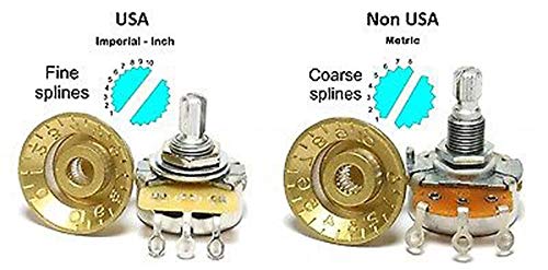 Dopro 4pcs USA(Imperial) LP Guitar Bell Knobs 24 Fine Splines Top Hat Knobs for USA Les Paul with CTS Pots Amber