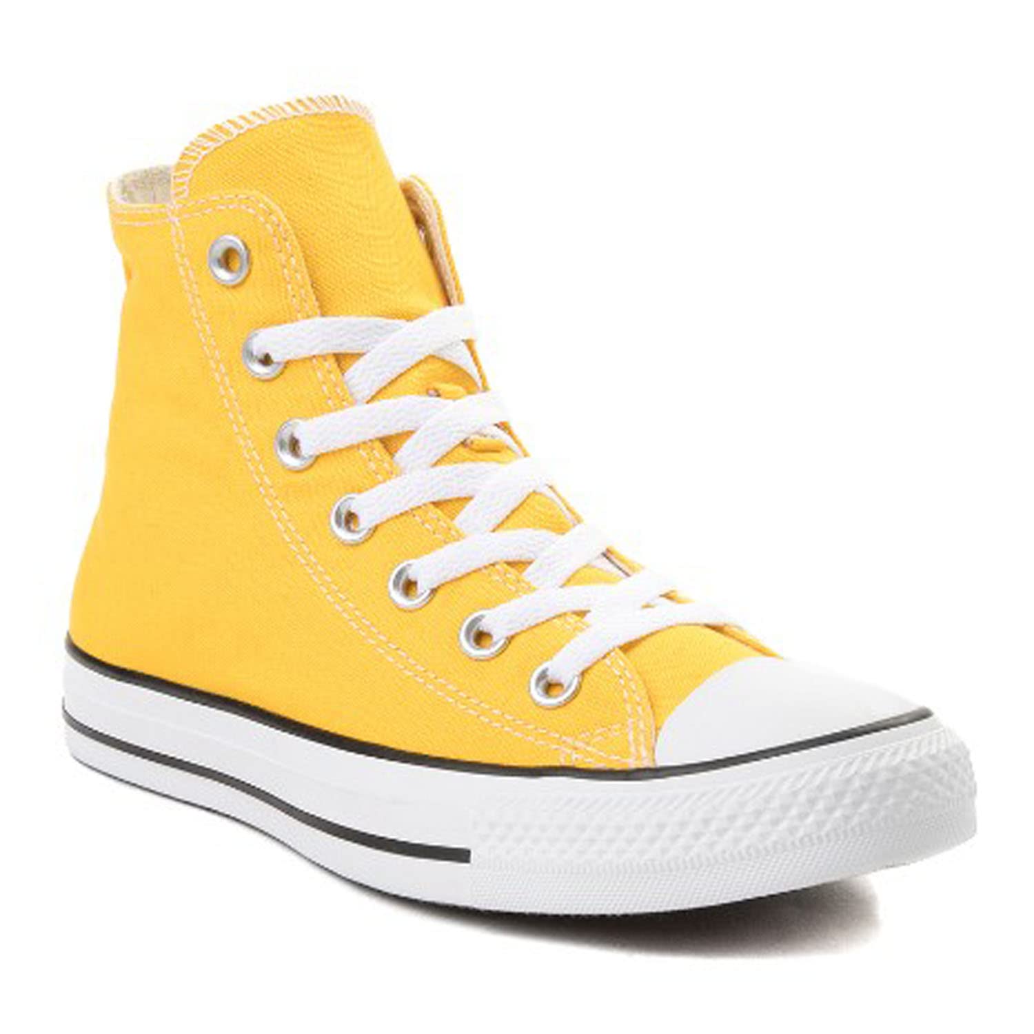 Converse Unisex Chuck Taylor All Star Mid High Canvas Sneaker - Lace up Closure Style - Lemon Chrome 6