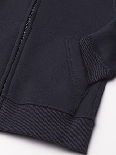 Nautica Boys' Long Sleeve Sensory-Friendly Fleece Full Zip Hoodie, Navy, 4