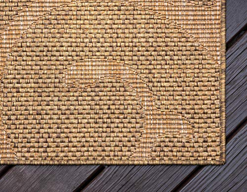 Unique Loom Outdoor Botanical Collection Area Rug - Vine (8' x 11' 4" Rectangle, Brown/ Beige)