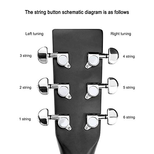 Doryum 6PCS 3L3R Acoustic Guitar Tuning Pegs Machine Head Tuners, Knobs Tuning Keys, Wear-Resistant, Guitar String Tuning Pegs Machine, Enclosed Locking Tuners for Electric or Acoustic Guitar