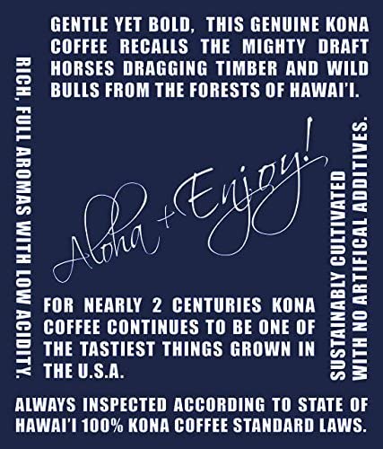 Farm-fresh: 100% Kona Coffee - Medium Roast - Compatible with K-Cup 2.0-10 Single Serve Pods - Blue Horse 100% Kona Coffee Arabica Beans from Hawaii