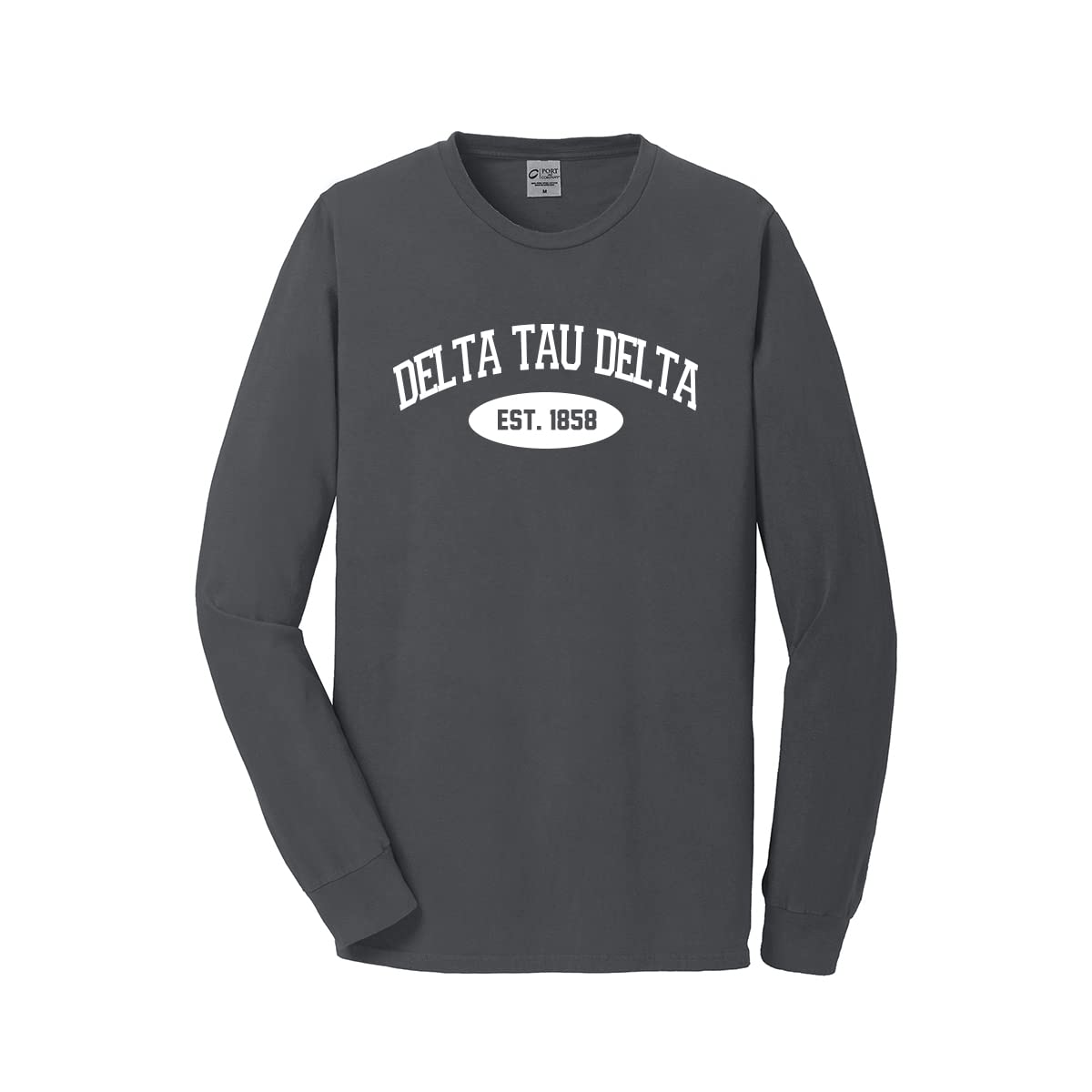 Delta Tau Delta Long Sleeve Vintage Tee (Unisex XXL, Coal)