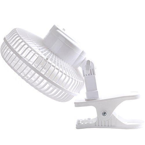Genesis 6-Inch Clip Convertible Table-Top & Clip Fan Two Quiet Speeds - Ideal For The Home, Office, Dorm, More White (A1CLIPFANWHITE)