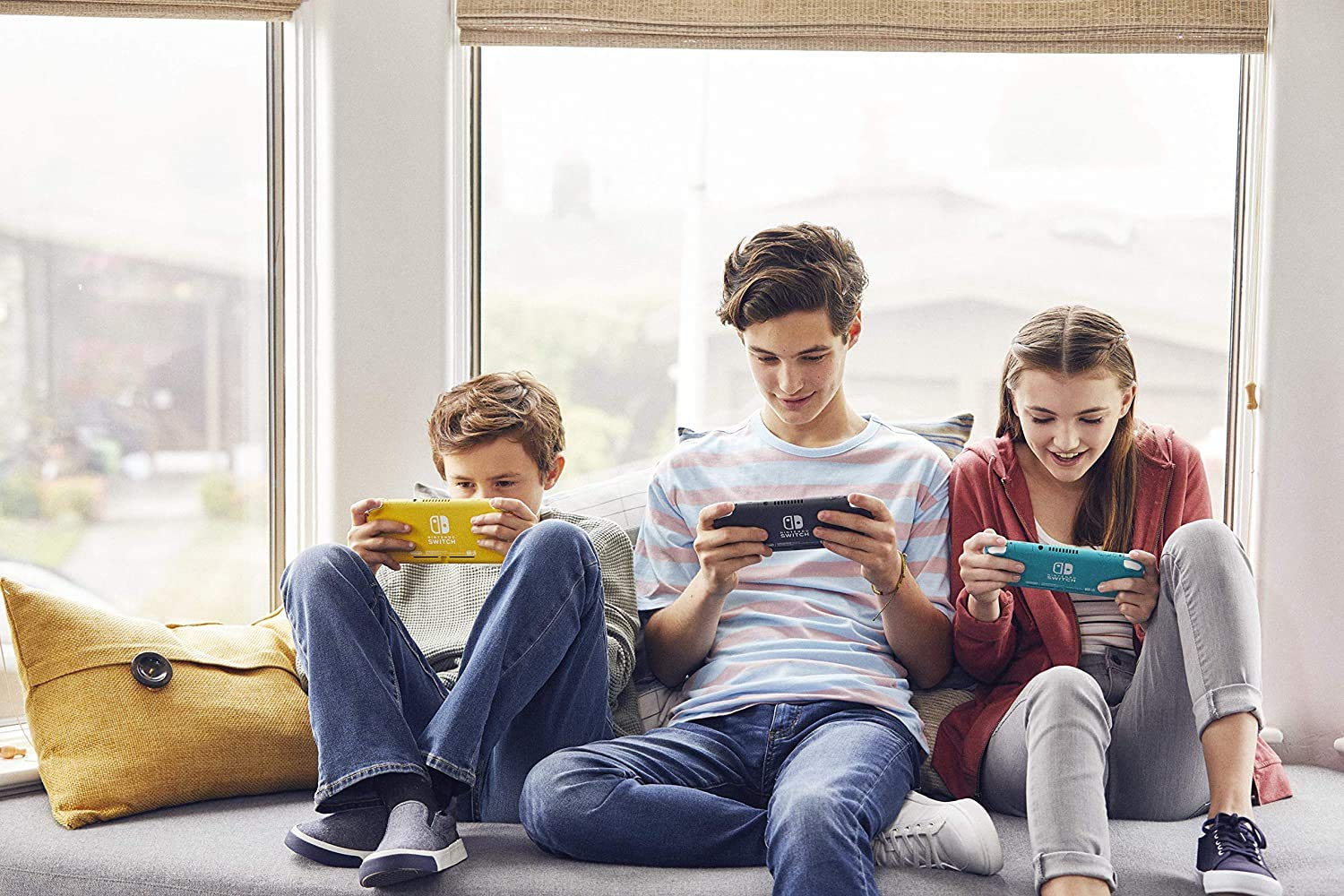 Nintendo Newest Switch Lite - 5.5" Touchscreen Display, Built-in Plus Control Pad, Built-in Speakers, 802.11ac WiFi, Bluetooth 4.1 - Gray