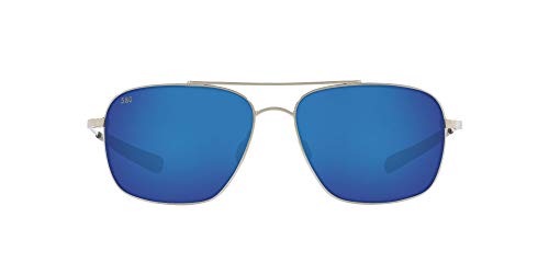 Costa Del Mar Man Sunglasses Palladium Frame, Blue Mirror Lenses, 59MM