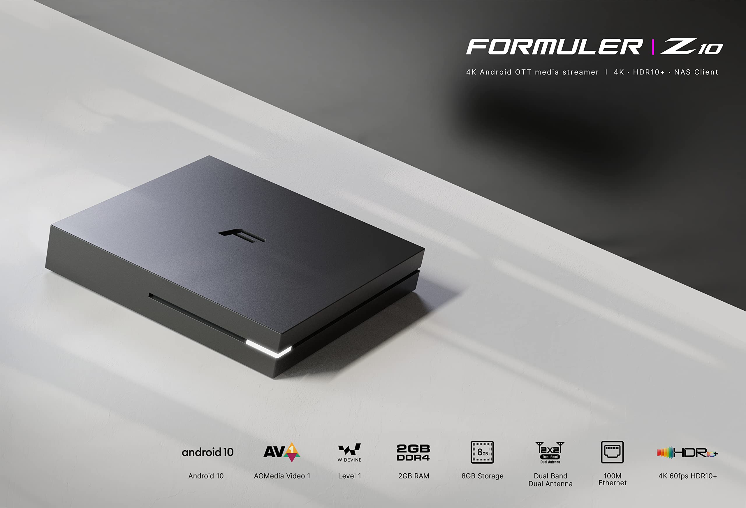 Formuler Z10 Android 10 Dual Band 5G LAN 2GB Ram 8GB ROM 4K + Extra Magnetic Car Mount + Extra Silicone Case Cover for Remote Control