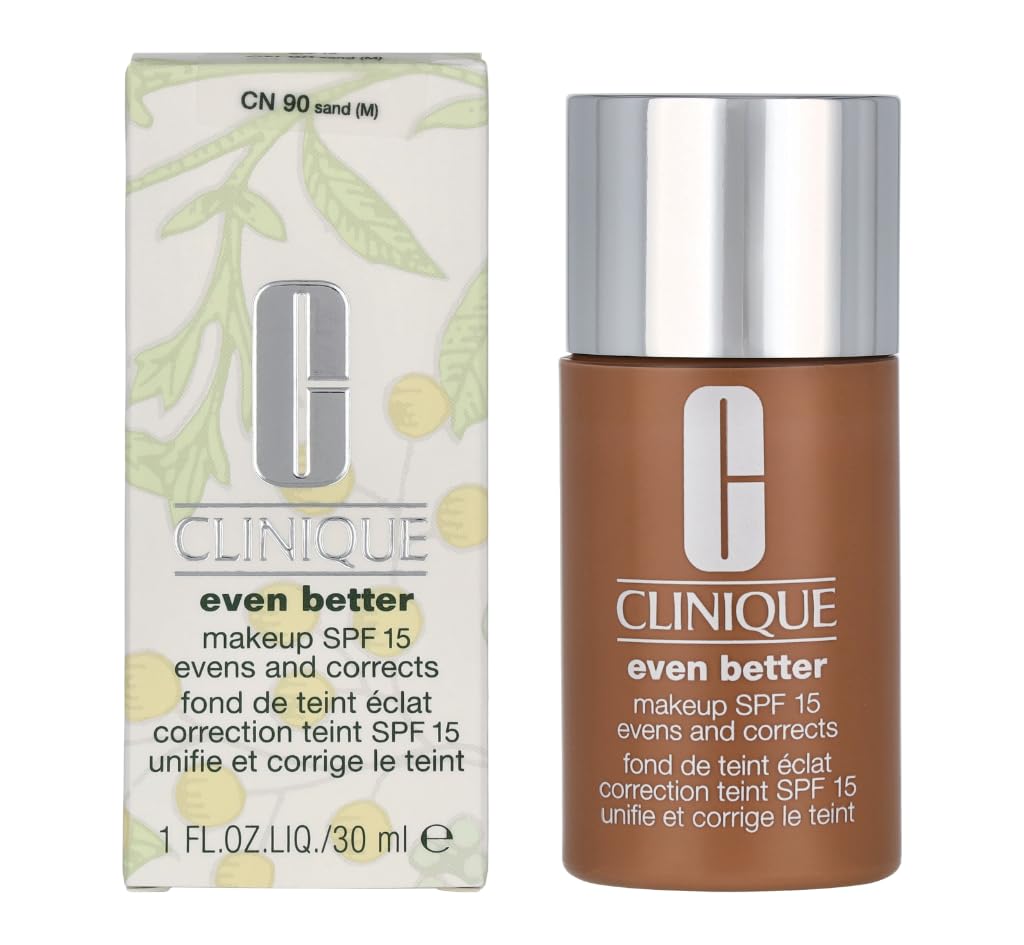 Clinique Even Better Makeup Foundation SPF 15 Evens and Corrects CN 90 Sand, 1 Ounce/30 ml