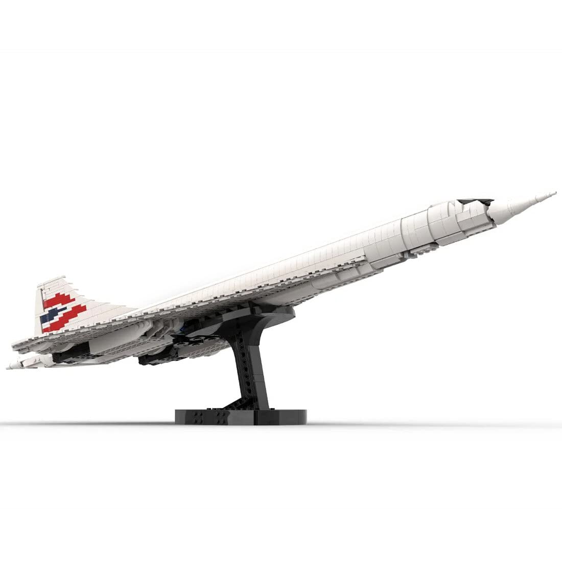ClearEdge Concorde Airplane Large Jet Passenger Plane MOC Building Set STEM Learning Building Bricks Helicoper Construction Toy Compatible with Lego 10318