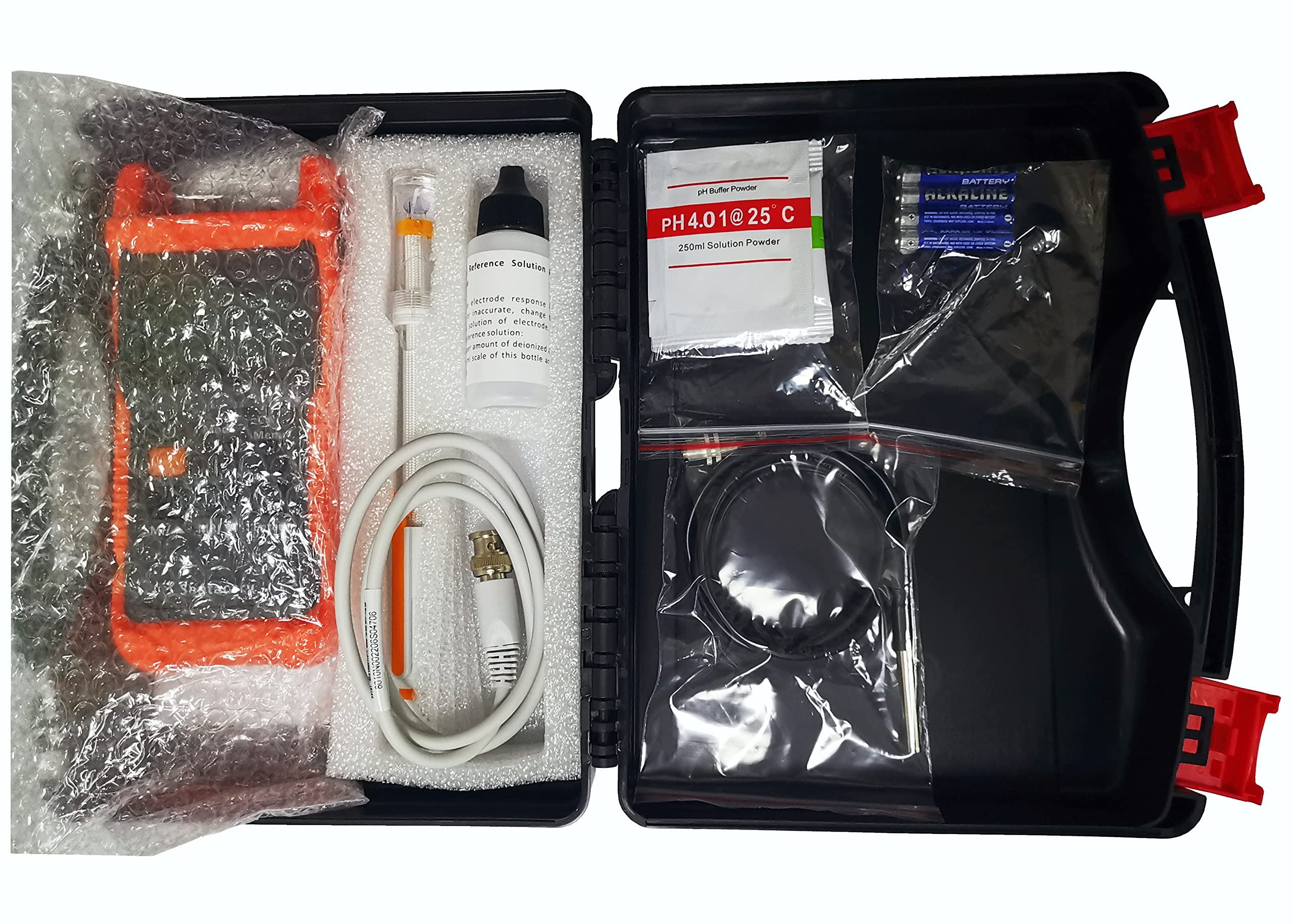 pH Meter, 0.01 pH Accuracy, 0-14.00 pH Measuring Range, 1 to 3 Points Calibration for Precise pH Measurement, Portable