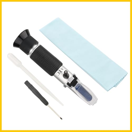 KYKYK Refractometer, Brix Refractometer 0~32% Optical Sugar Food Beverages ATC Content Meter Tool Handheld for Fruit, Homebrewing, Juice, Vegetables
