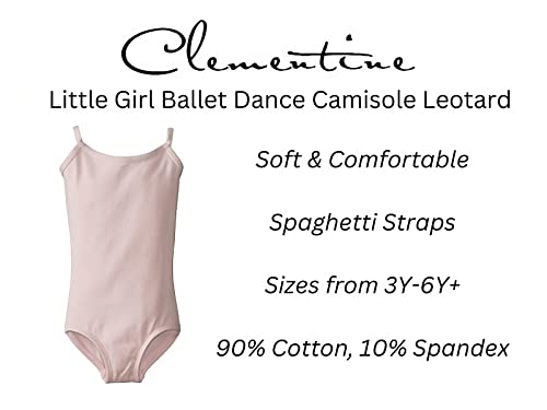 Clementine Little Girls' Thin Strap Leotard, Mulberry, 6X-7