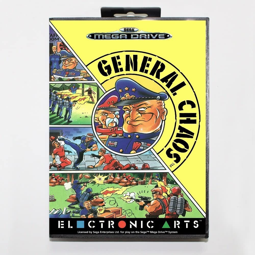 General Chaos Game Cartridge 16 Bit MD Game Card With Retail Box For Sega Mega Drive For Genesis (Black)