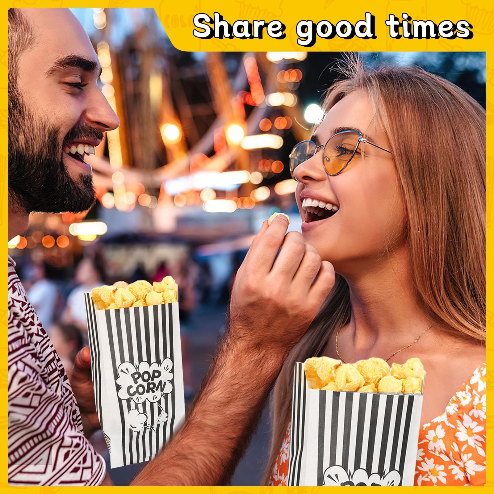 DECYOOL Popcorn Bags,350 Pack Popcorn Bags Individual Servings Popcorn Machine Accessories for Popcorn Bars, Movie Nights, Concessions